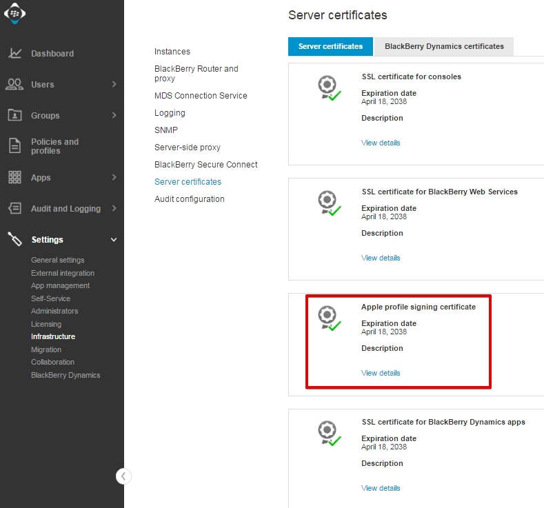 Replace / Update Apple signing certificate to resolve profile service ...
