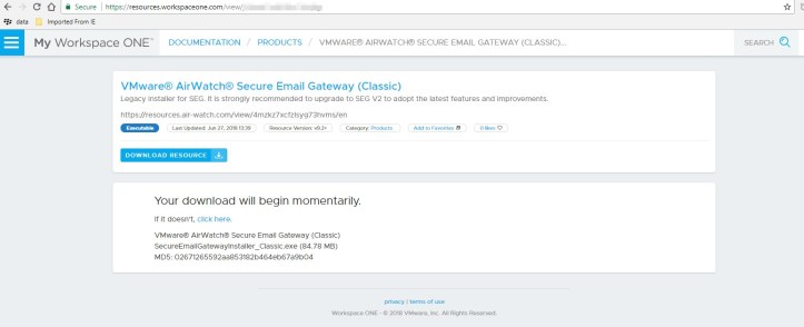 Upgrade VMware AirWatch/Workspace ONE from version 9.1 to 9.6 and ...