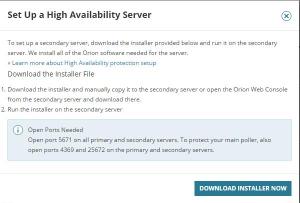 Setting up SolarWinds Orion High Availability (HA) to replace Failover ...