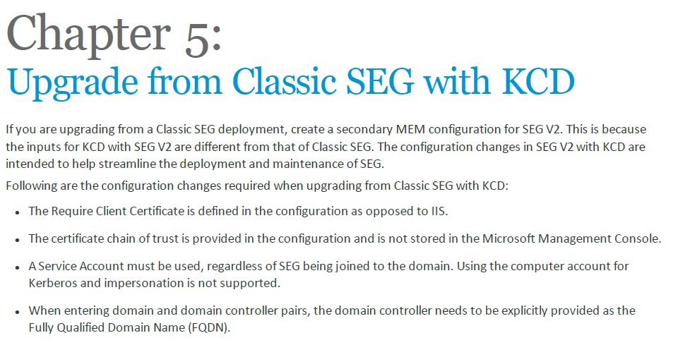 Steps to migrate Secure Email Gateway (SEG) configured with Kerberos ...