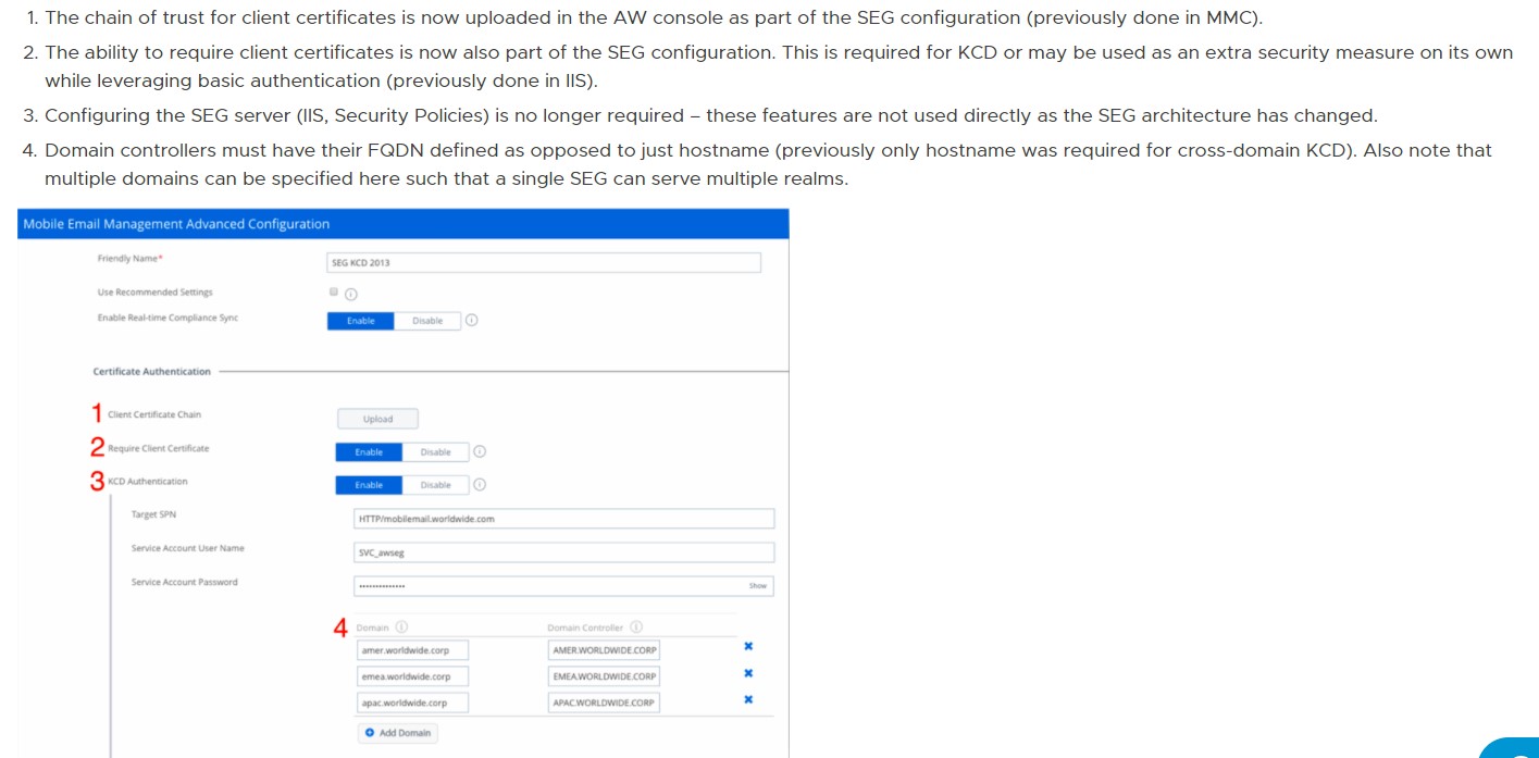 Steps to migrate Secure Email Gateway (SEG) configured with Kerberos ...