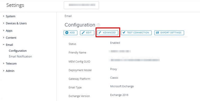 Set up VMware AirWatch Secure Email Gateway (SEG) Classic in Microsoft ...