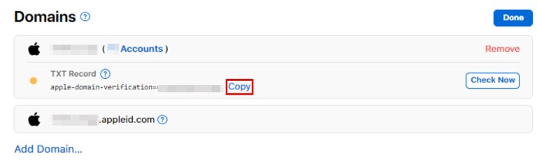 Steps to verify existing domain in Apple Business Manager (ABM ...